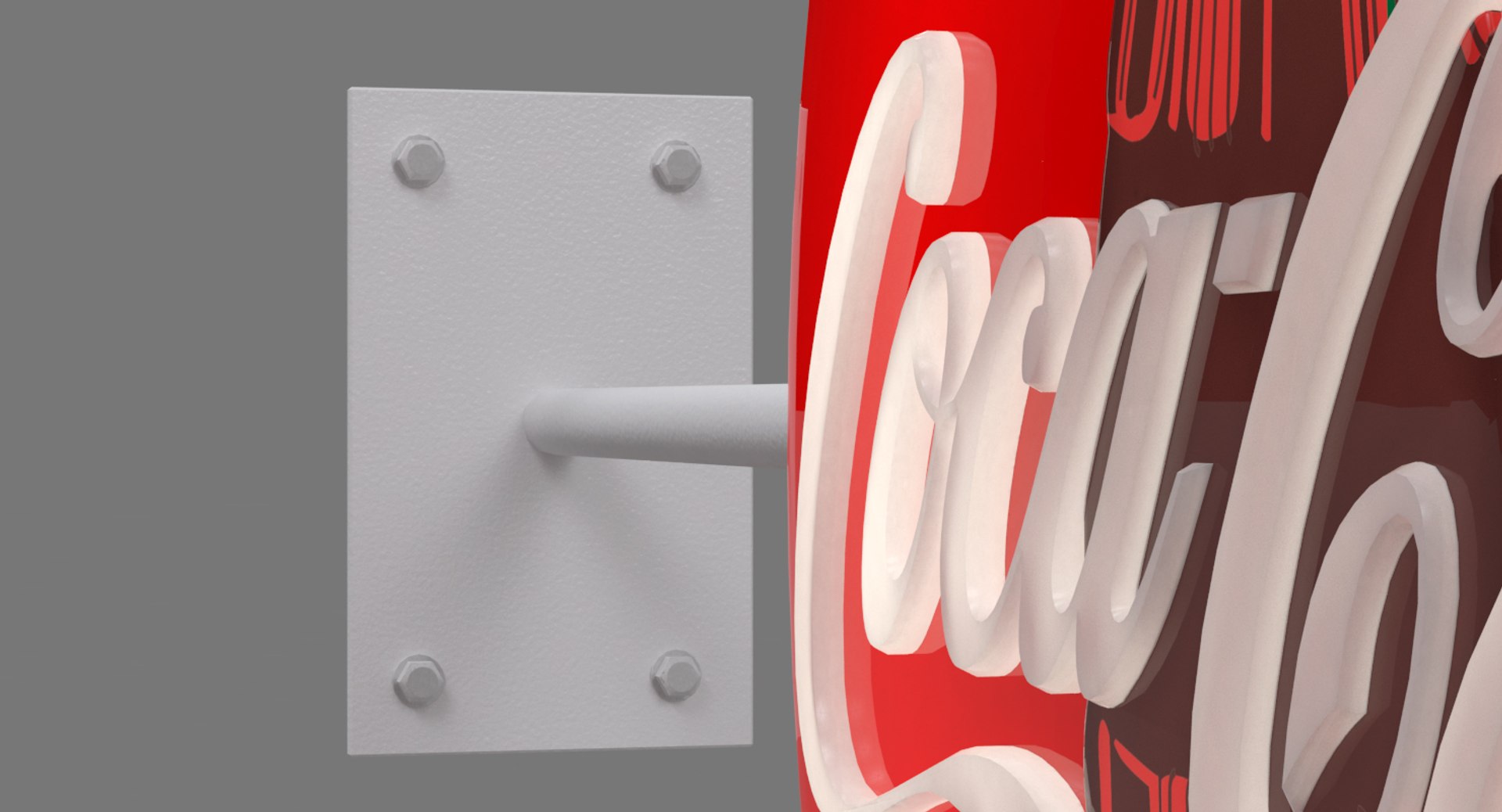 3d Coca-cola Sign Model