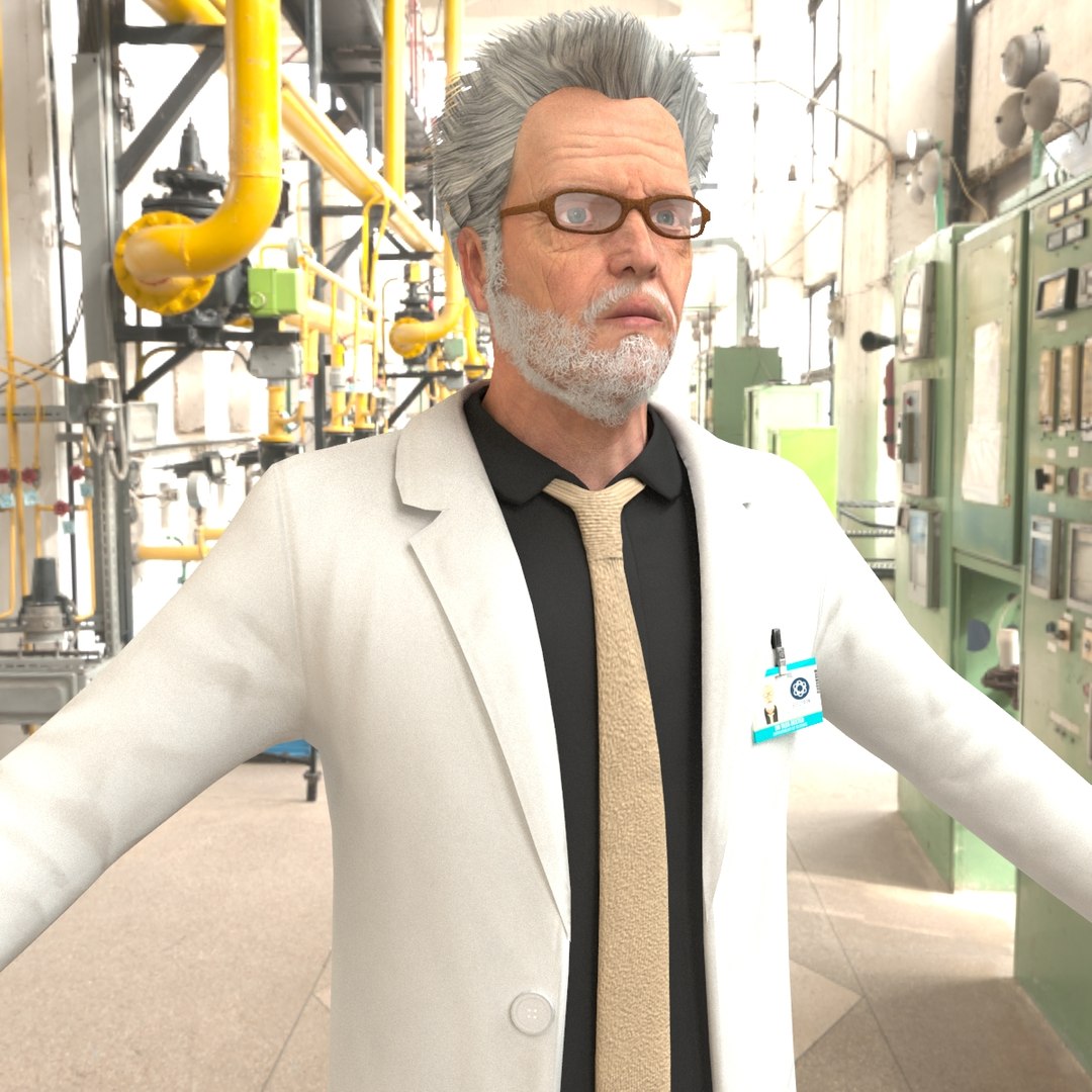 Old Scientist Man 3D Model - TurboSquid 1451295