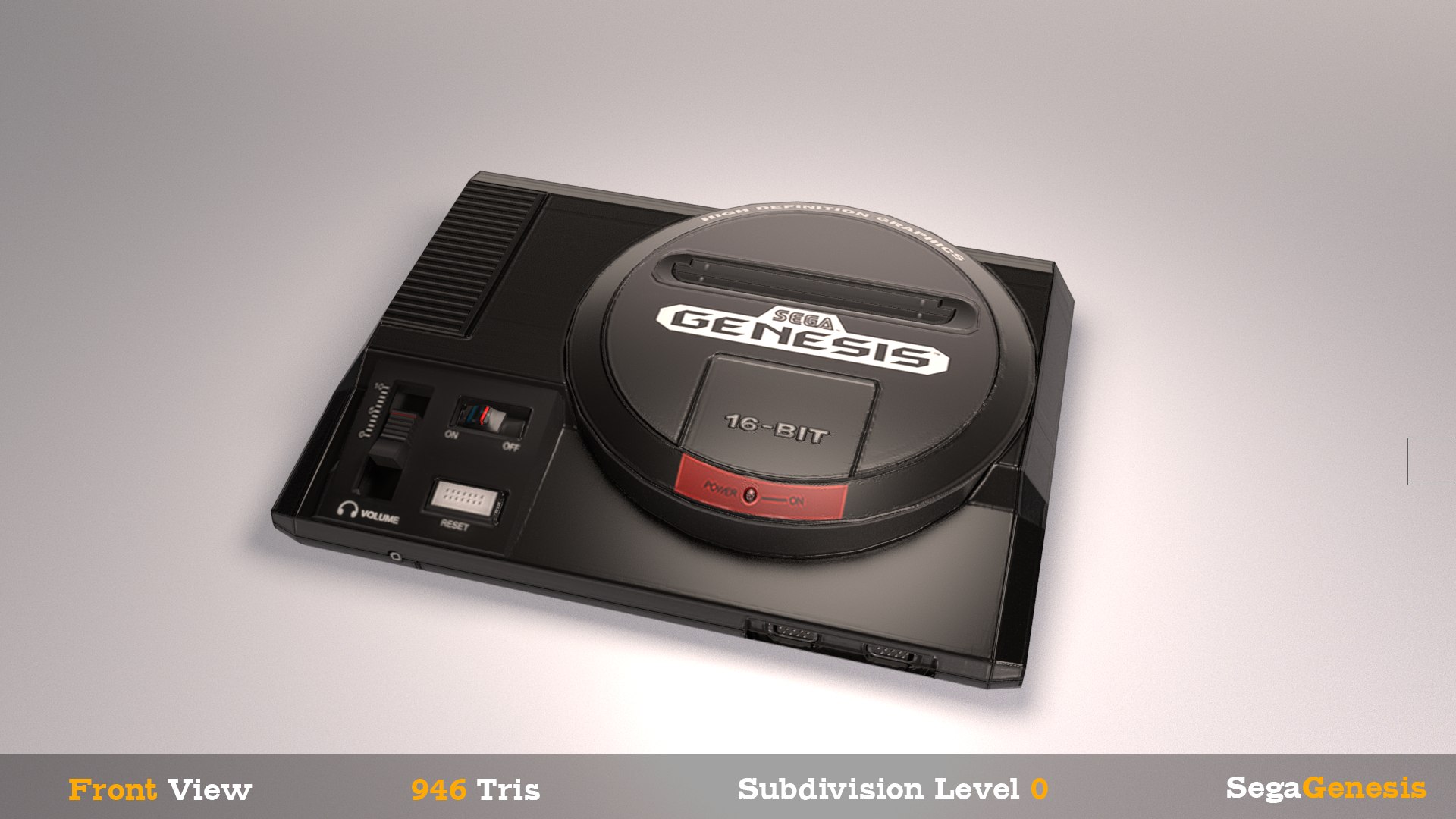 3D модель Sega Genesis Low Poly - TurboSquid 2022739