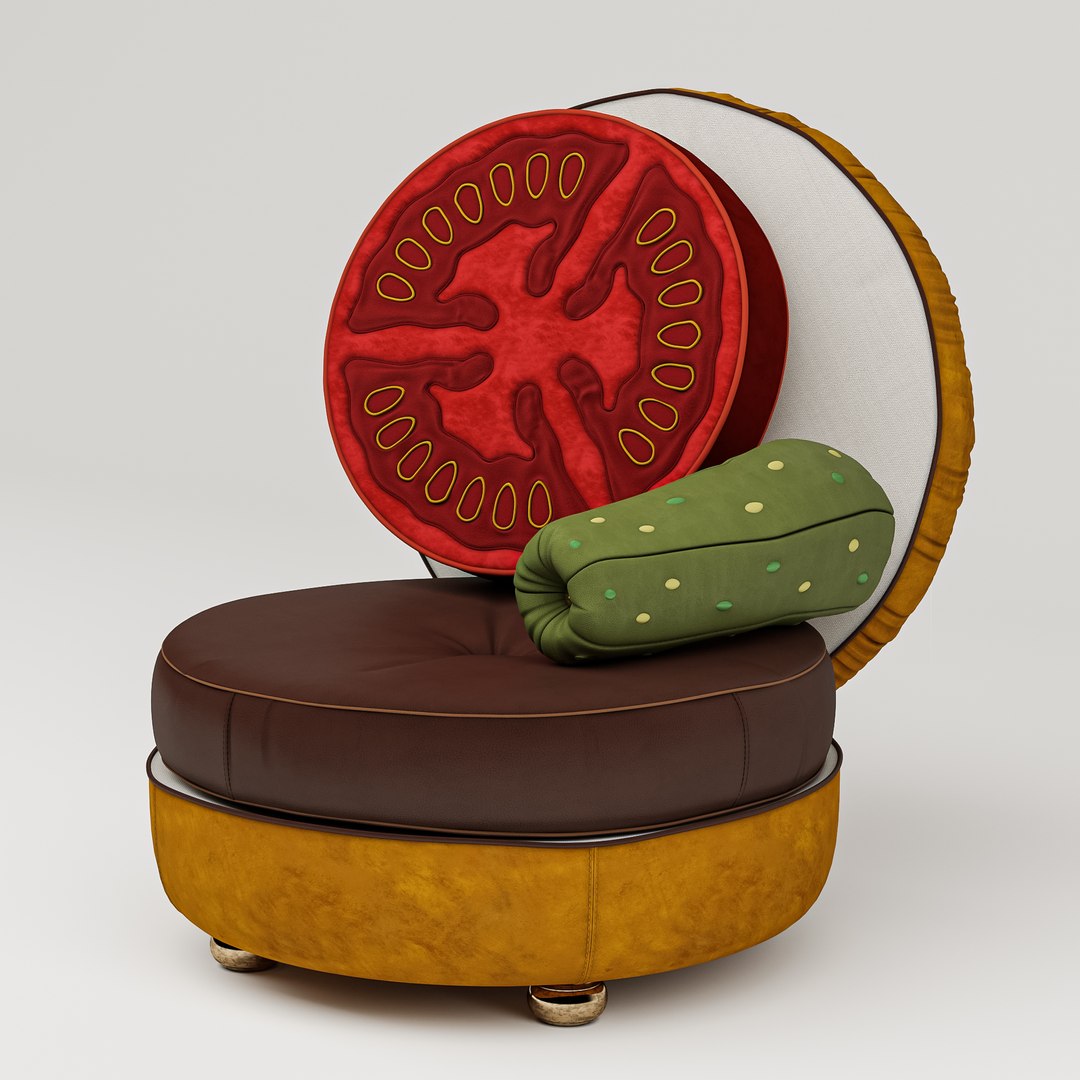 Burger Chair 3D Model - TurboSquid 1886177