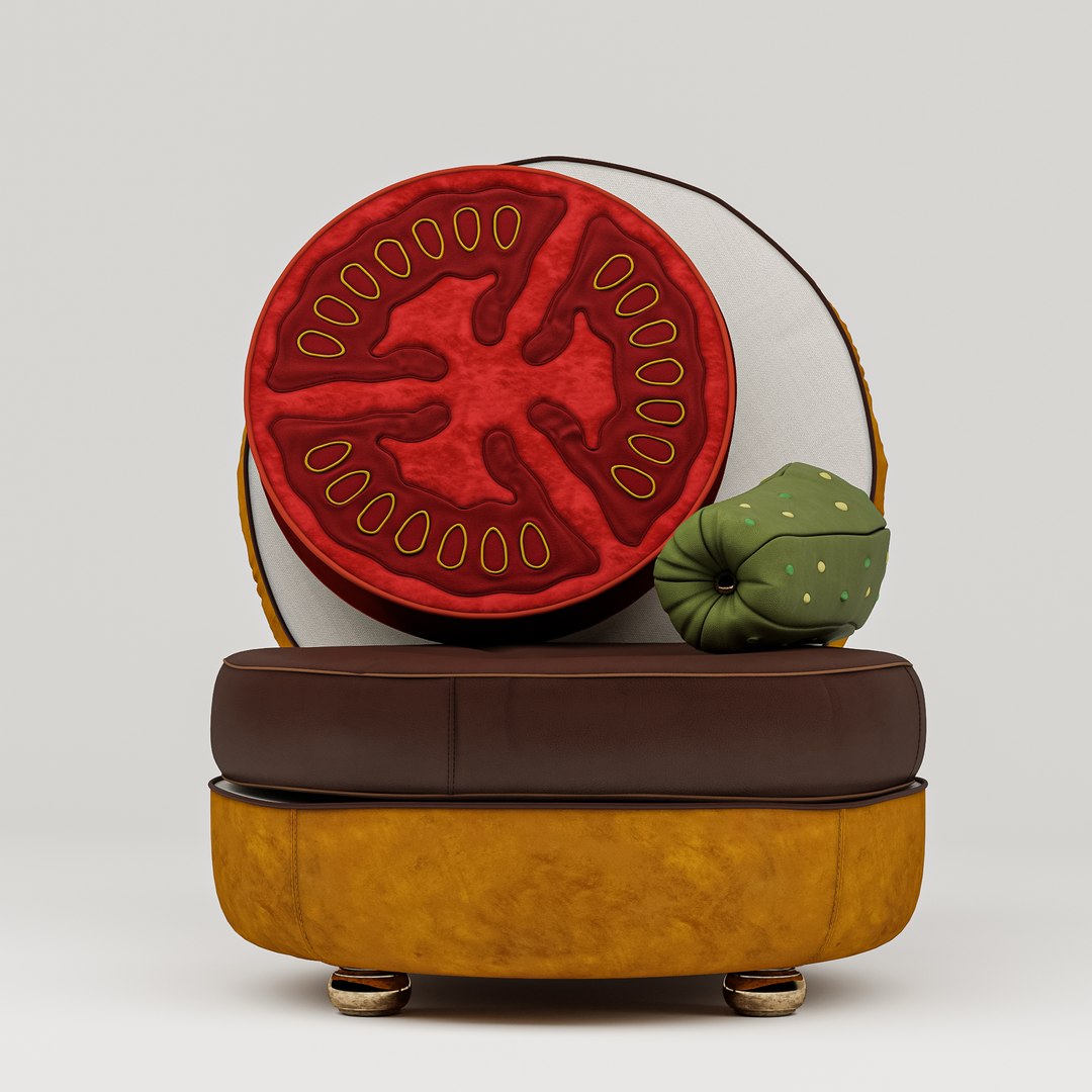 Burger Chair 3D Model - TurboSquid 1886177