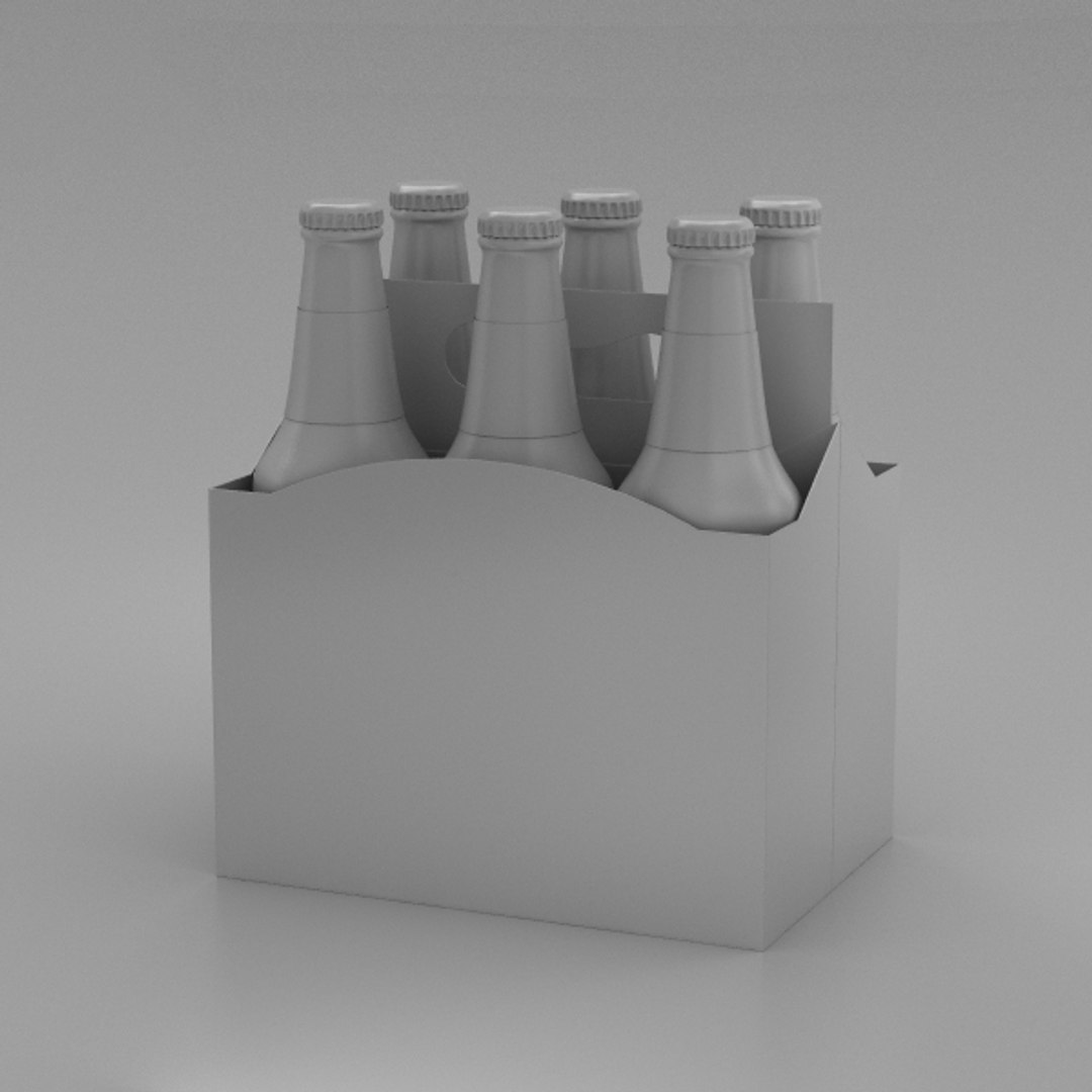 3D beer paper pack - TurboSquid 1321605