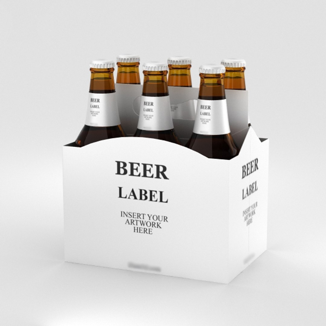 3D beer paper pack - TurboSquid 1321605