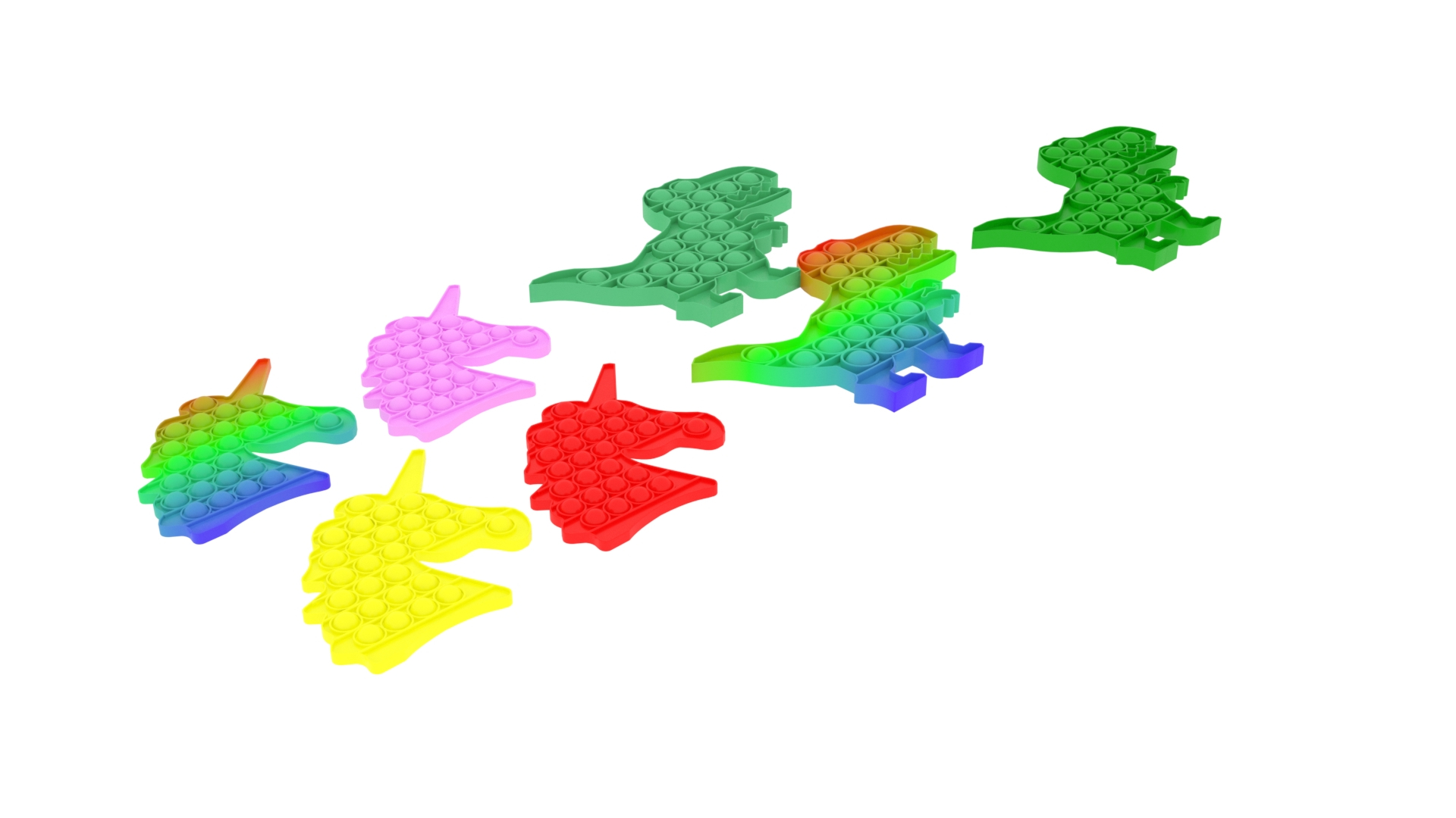 3D Animal Pop It Fidget Toys Set - TurboSquid 1761573