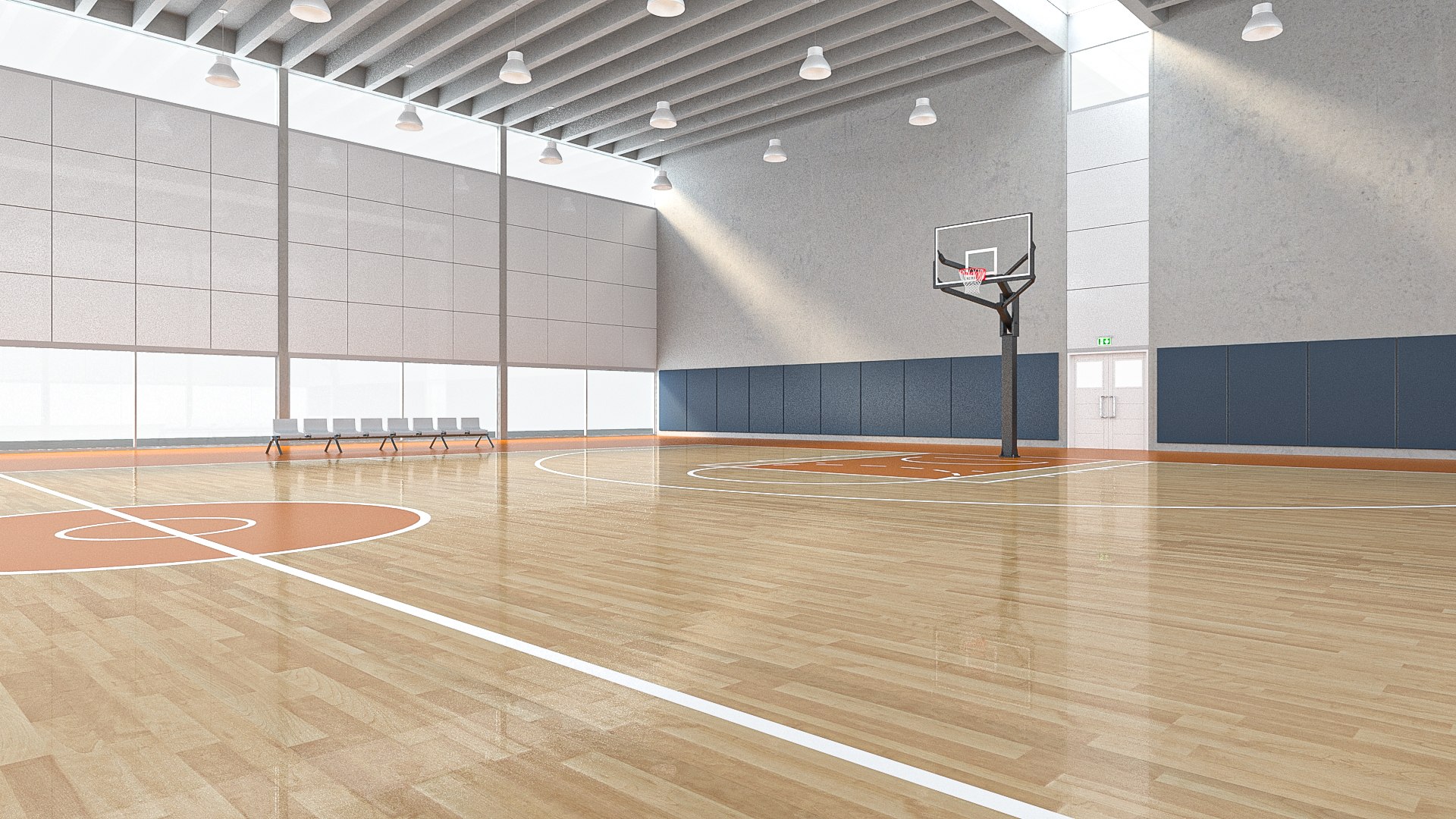 3D Model Basketball Gym 02 - TurboSquid 2287370