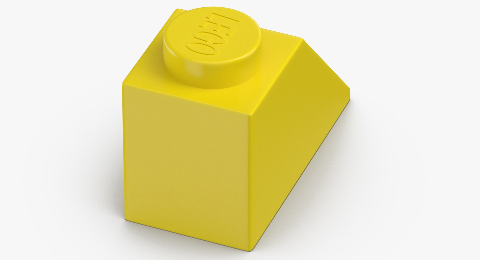 Lego Brick 2x1 Slope Model - TurboSquid 1409403