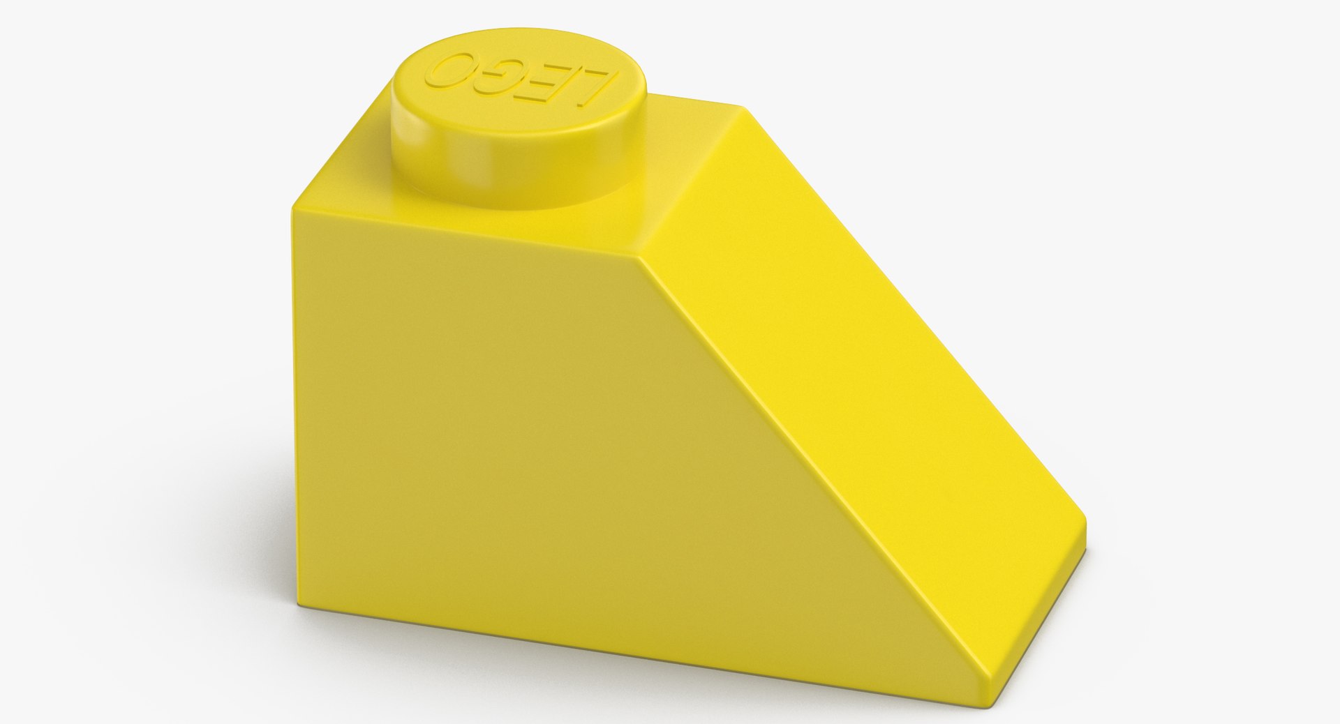 Lego Brick 2x1 Slope Model - TurboSquid 1409403