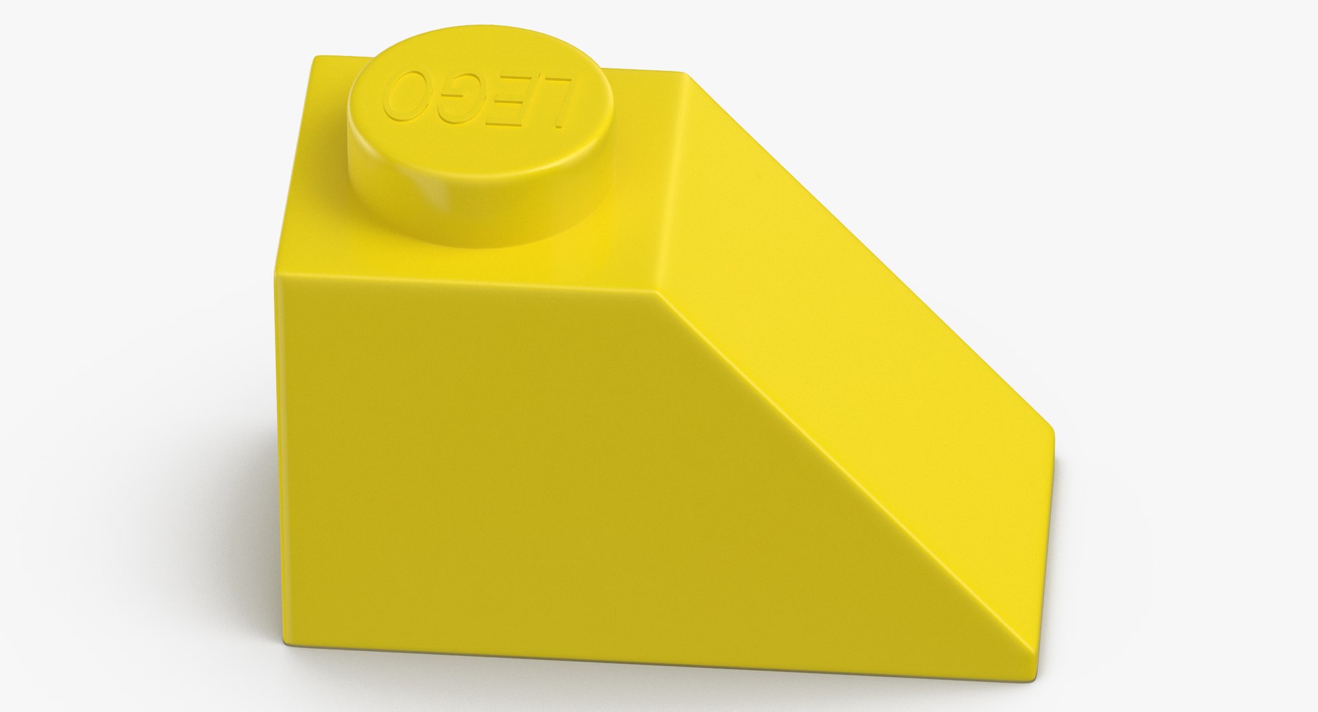 Lego Brick 2x1 Slope Model - TurboSquid 1409403