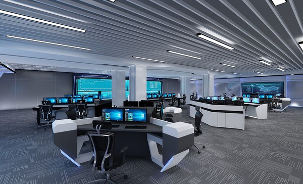 Sala de monitoramento Centro de comando Sala de controle Sala de ...