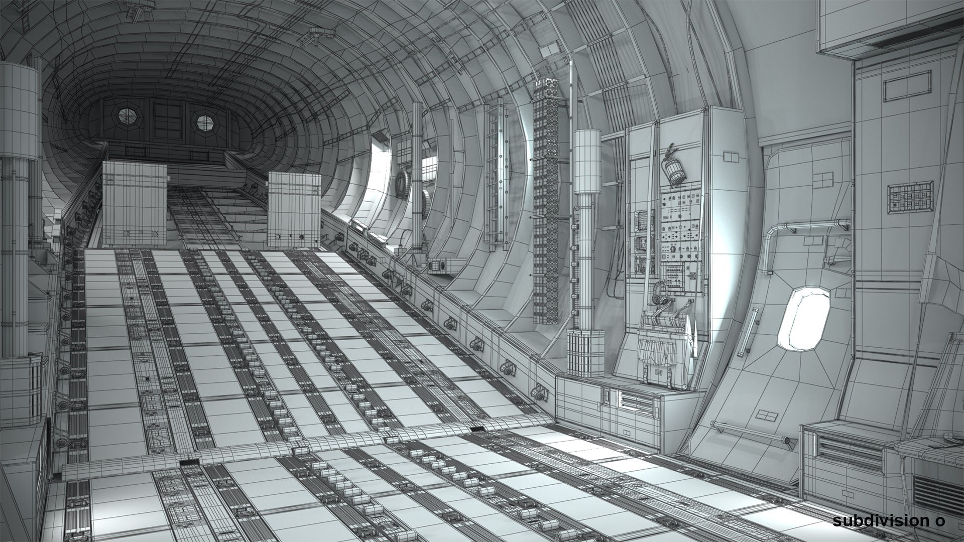 Airbus A400M Cabin model - TurboSquid 1744216