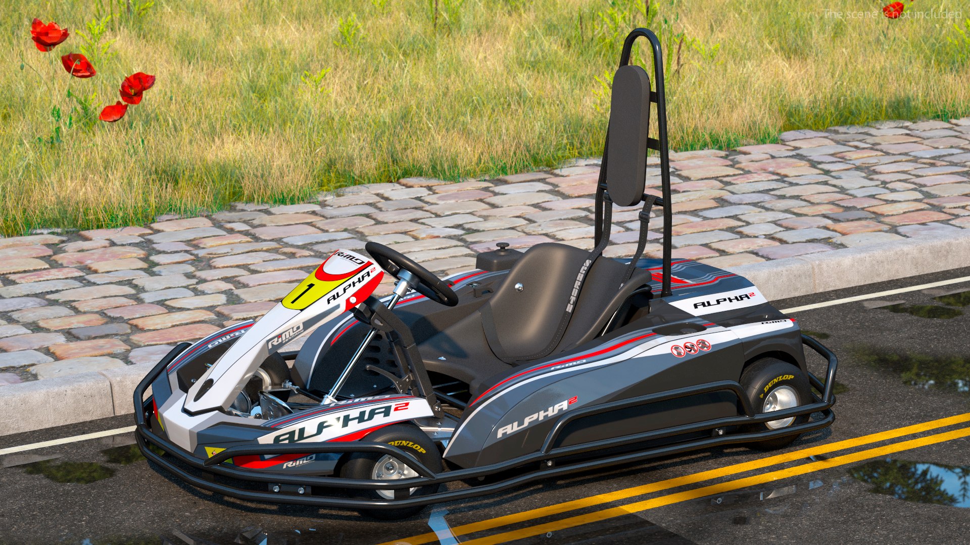 3D RiMO ALPHA2 Kart with Roll Bar Rigged - TurboSquid 1886764