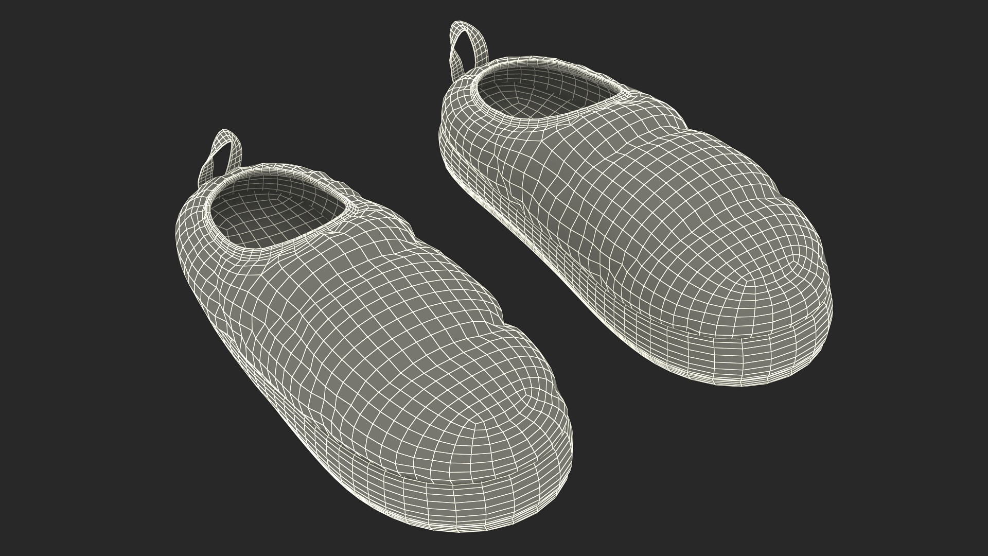 3D Green Down Slippers - TurboSquid 2045911