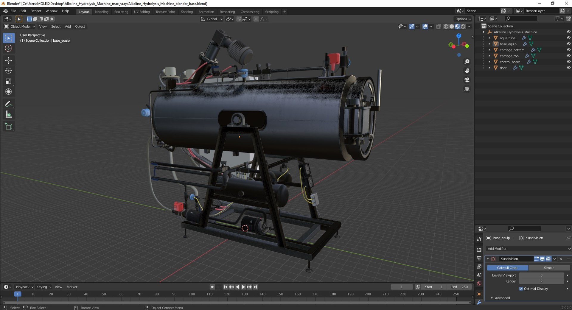 Alkaline Hydrolysis Machine Model - TurboSquid 2155586