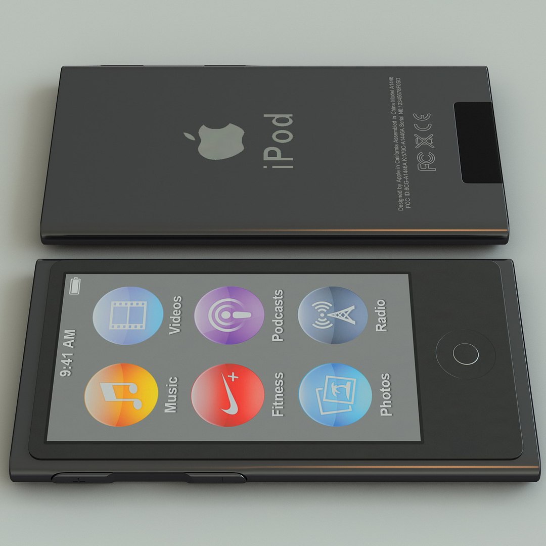 Black Ipod Nano Generation 3d Model