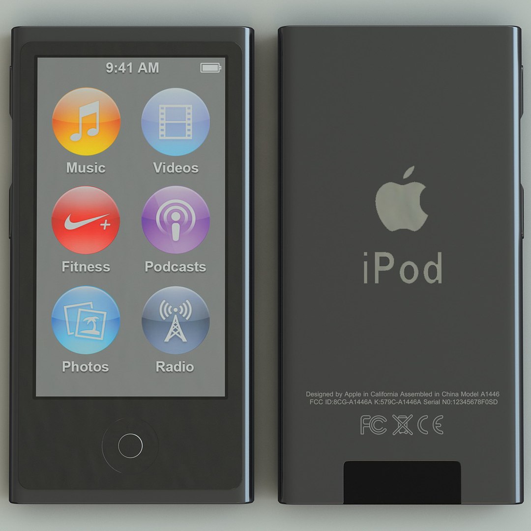 Black Ipod Nano Generation 3d Model