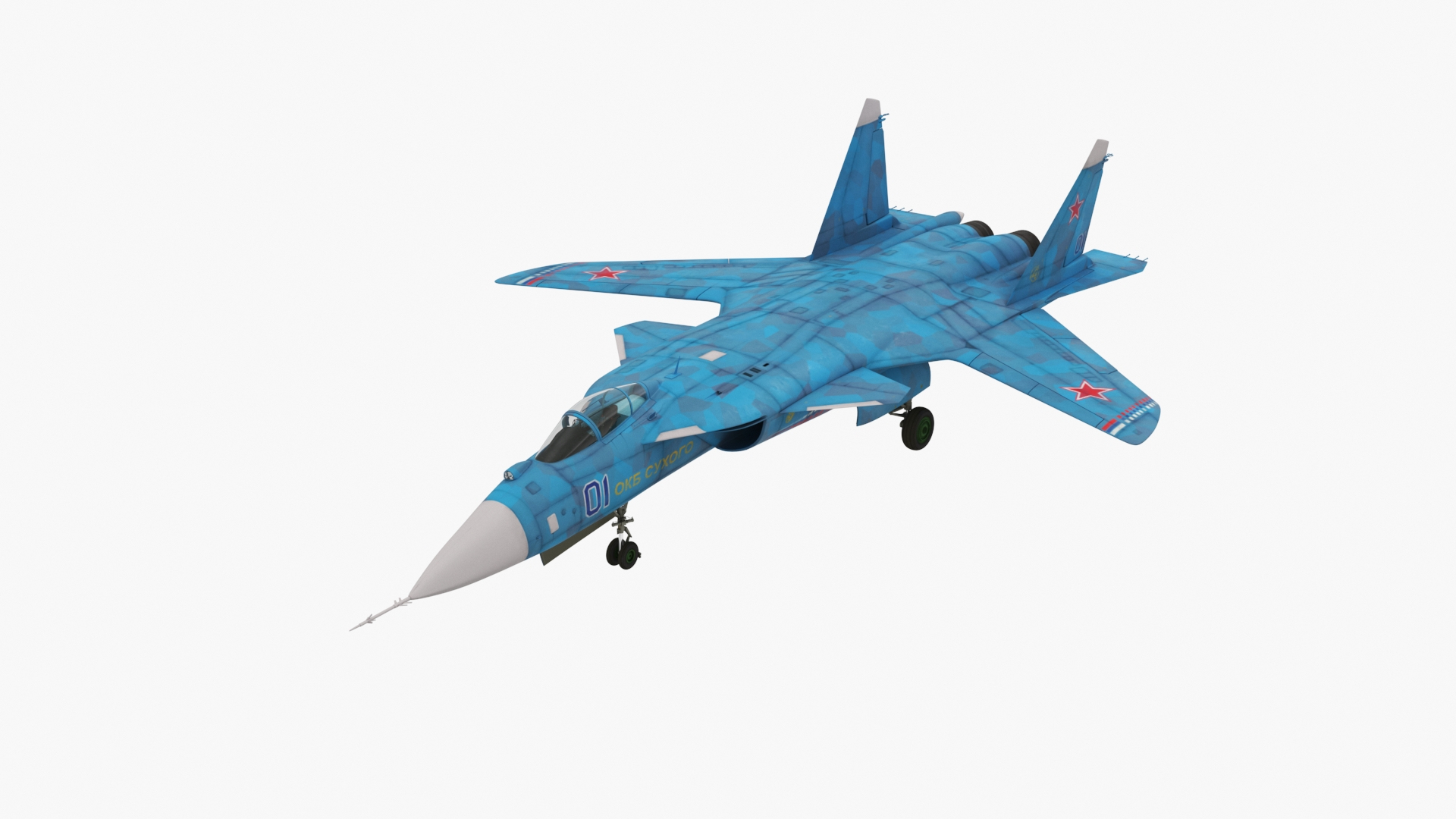 3D Sukhoi Su 47 Berkut Russian Supersonic Jet Fighter Rigged For Cinema 4D Model - TurboSquid ...