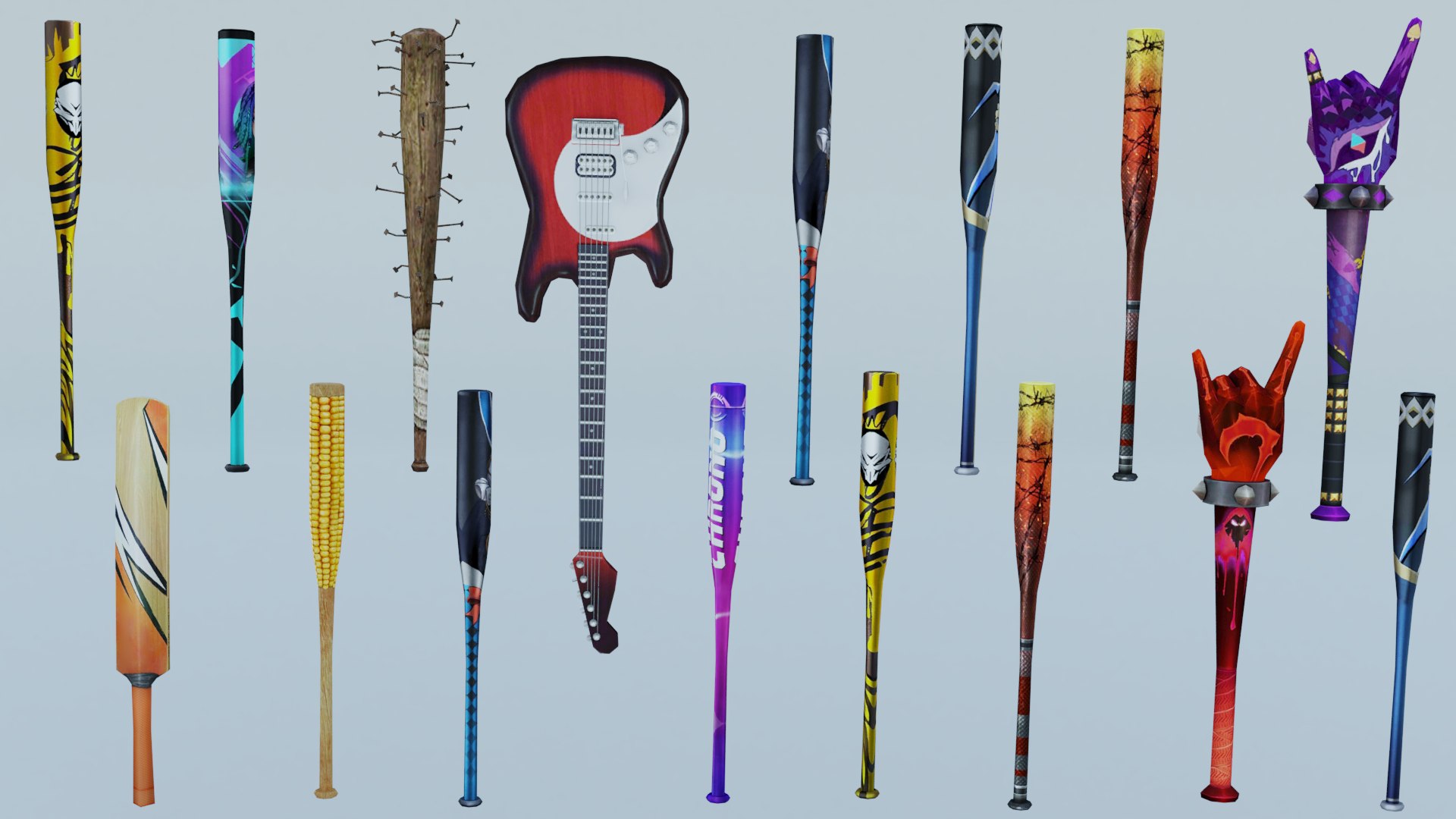 3D Weapon Rifle Game Baseball Bat 18x - TurboSquid 1832081