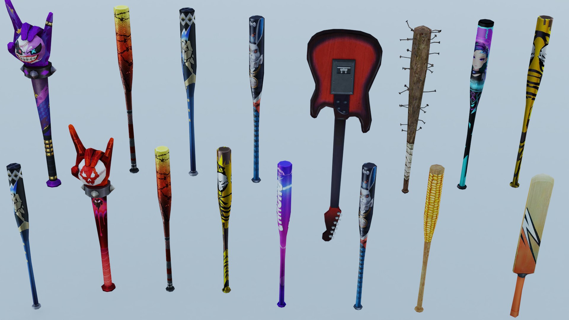 3D Weapon Rifle Game Baseball Bat 18x - TurboSquid 1832081