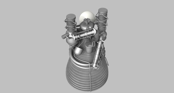 j-2 engine 3d model