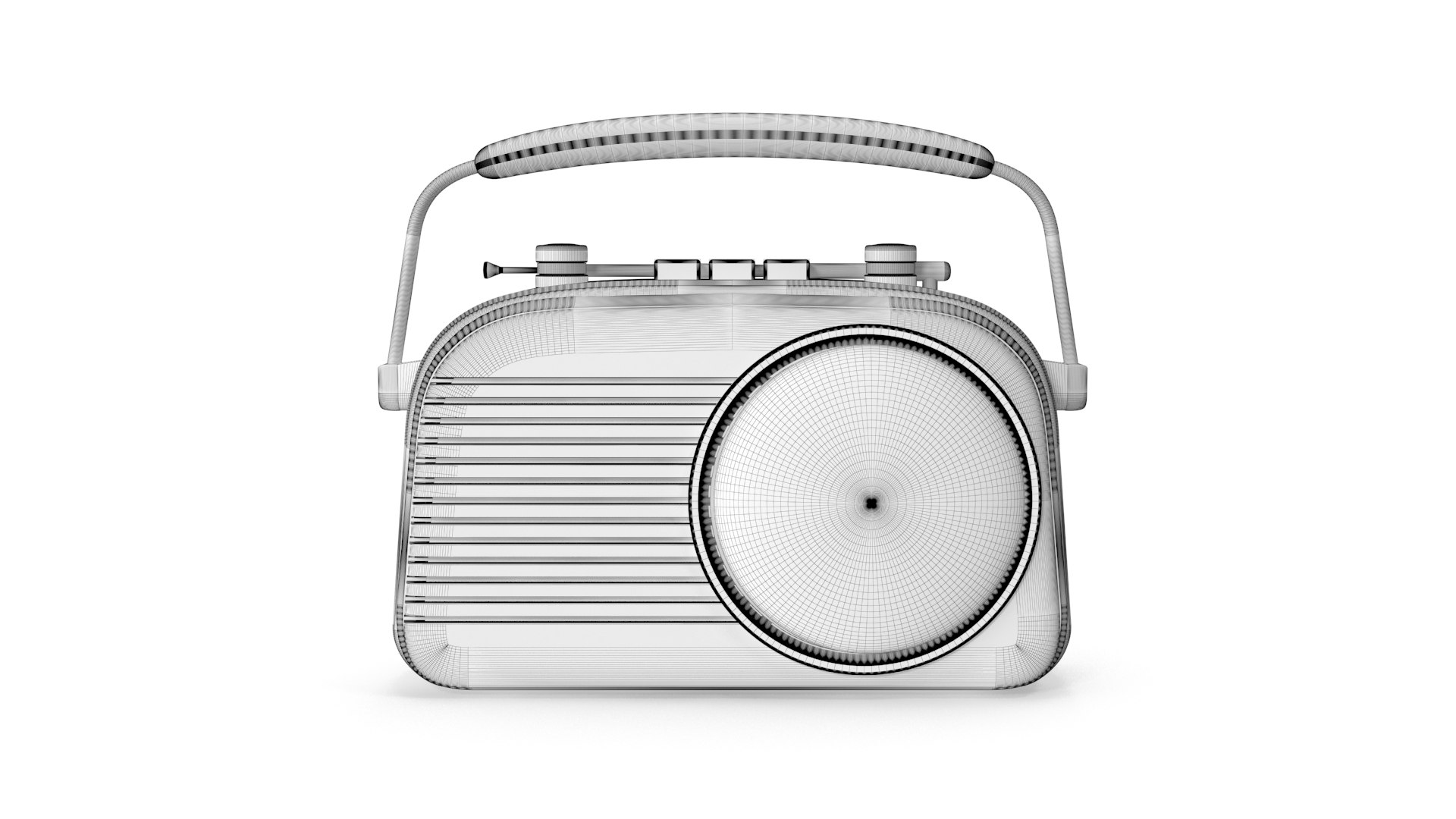 Retro Portable AM FM Radio 3D Model - TurboSquid 2144118