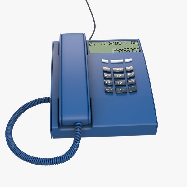 3D Office Phone - Blue - TurboSquid 1921216