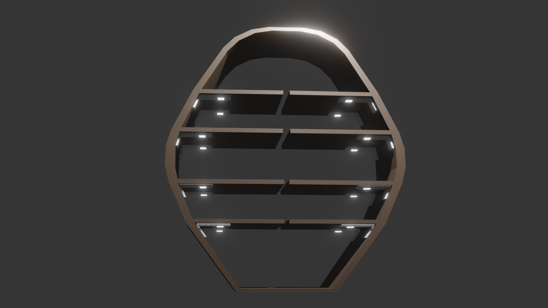 Bookshelves with round design 3D - TurboSquid 1952204