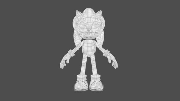 modelo 3d Personaje cinematográfico de Sonic the Hedgehog 8K ...
