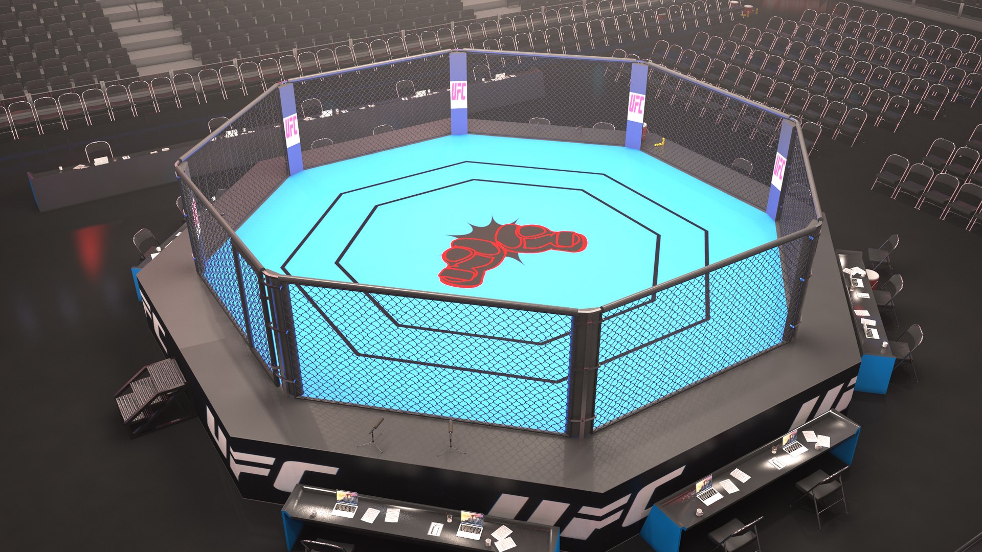 3D Stadium Interior Ufc - TurboSquid 1583902