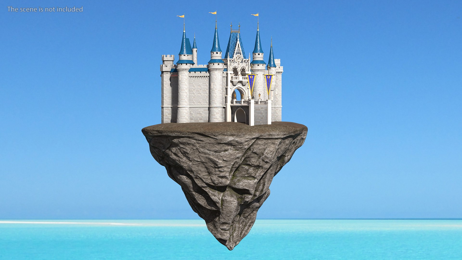 3D model Rock Island with Castle Entrance - TurboSquid 1830808