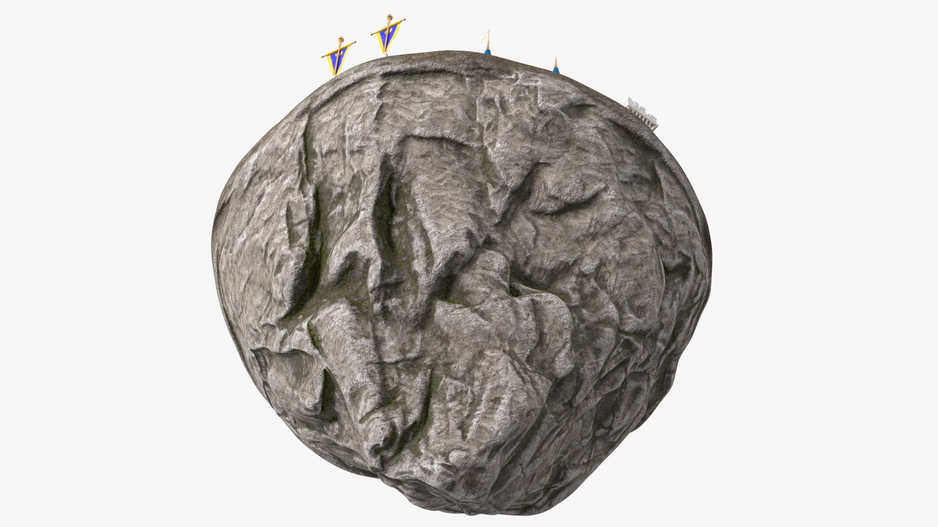 3D model Rock Island with Castle Entrance - TurboSquid 1830808