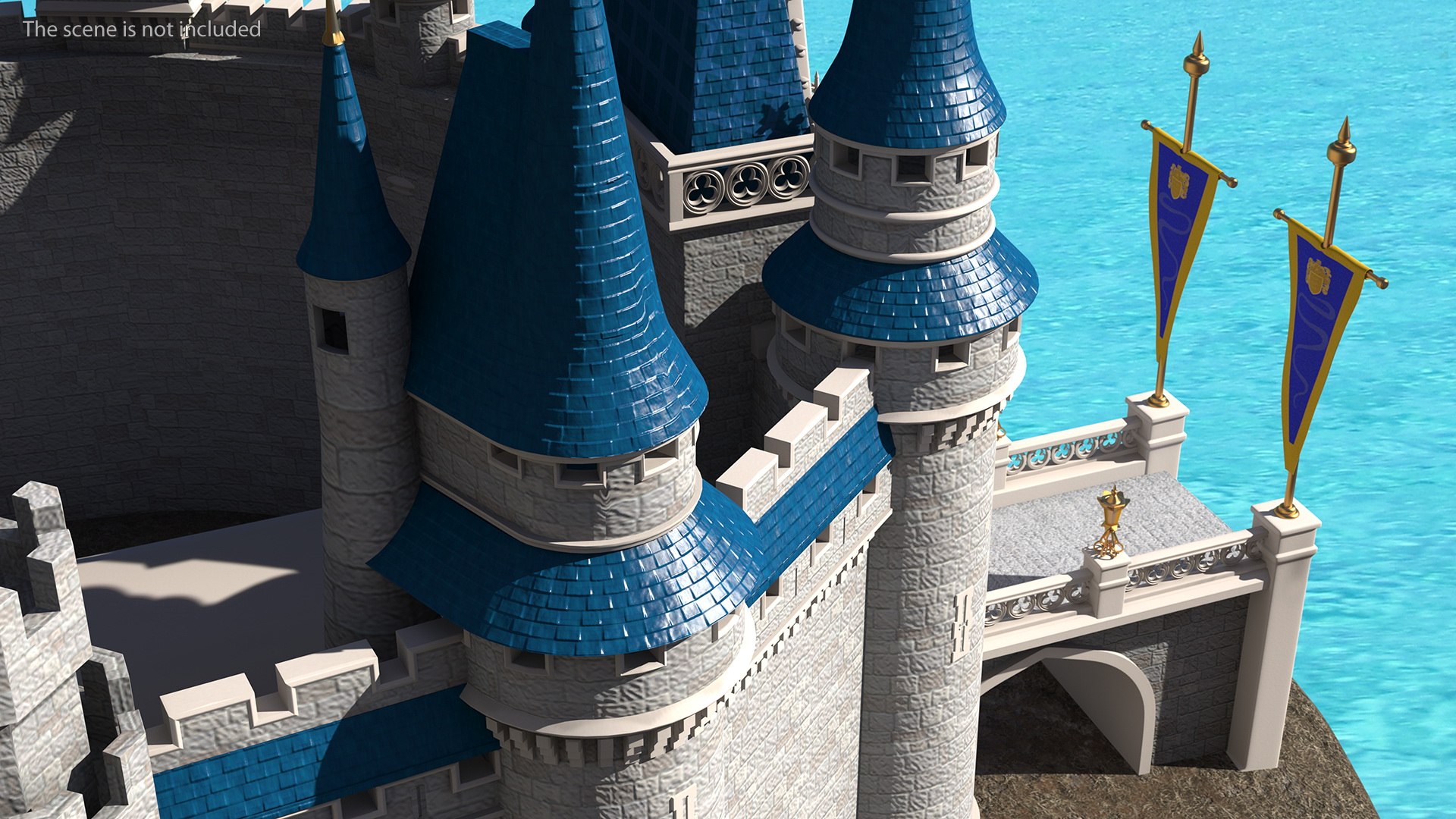 3D model Rock Island with Castle Entrance - TurboSquid 1830808