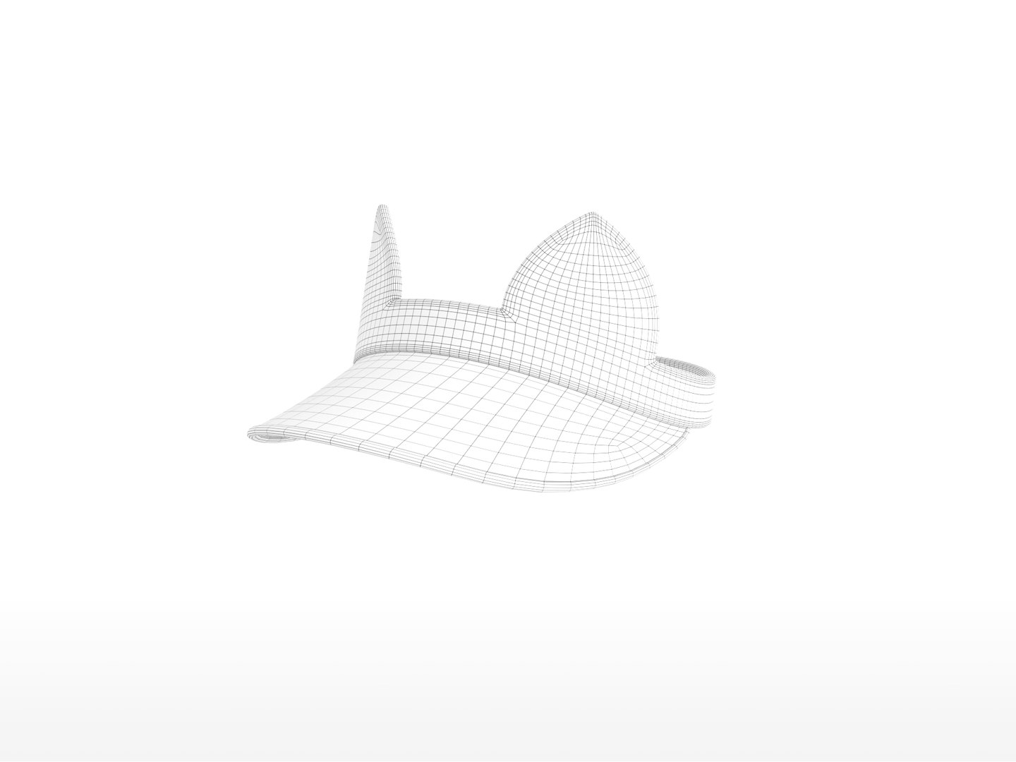 Hat010 Cat Visor Cap 3D Model - TurboSquid 1993999