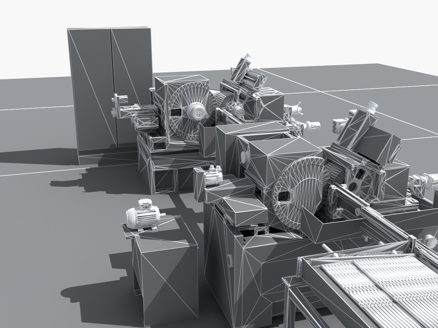 3D Industrial Equipment 15 - Fully Automatic Feeding System and ...