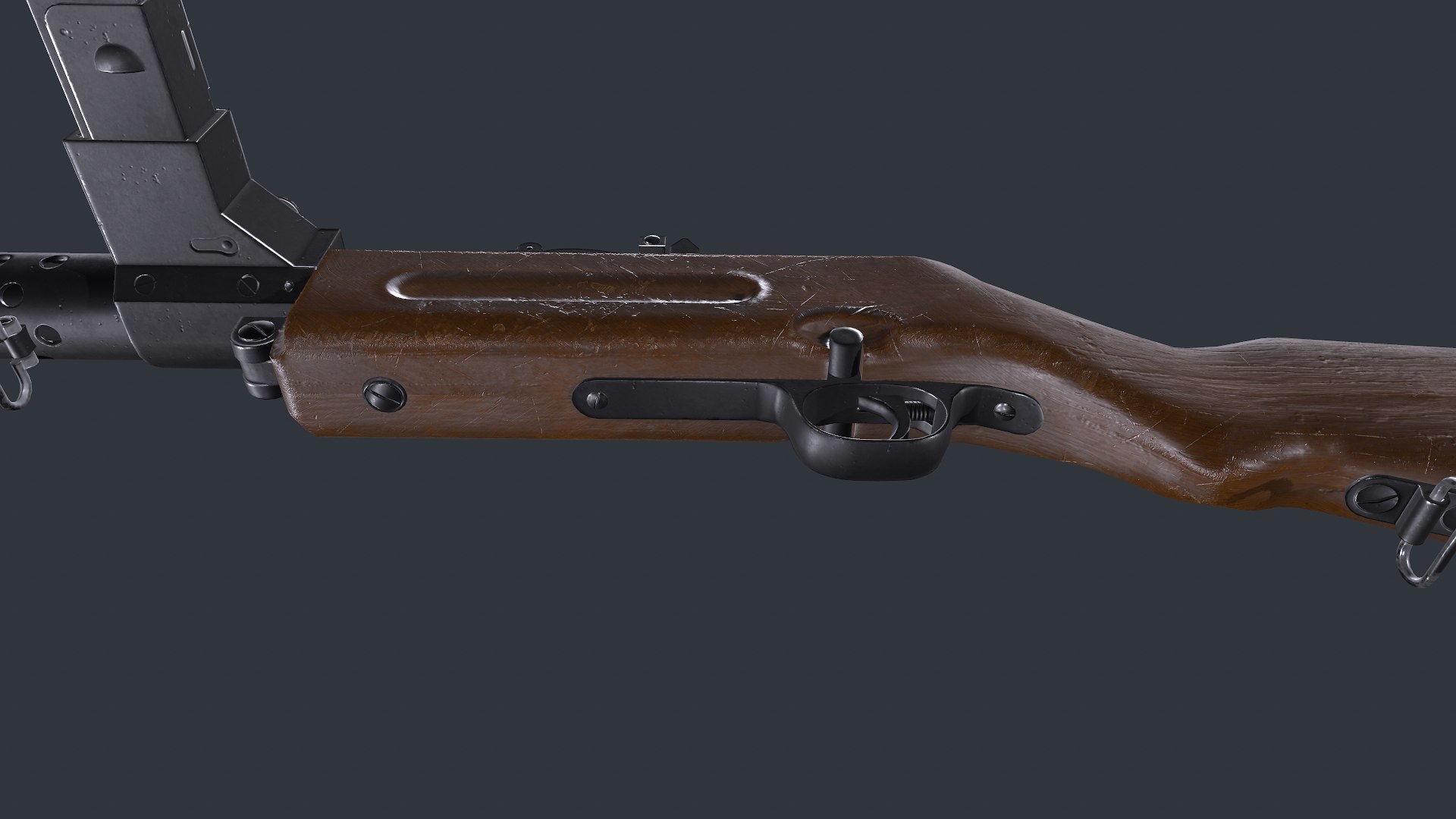 3D MP 28 Submachine Gun Low-poly PBR - TurboSquid 2080080