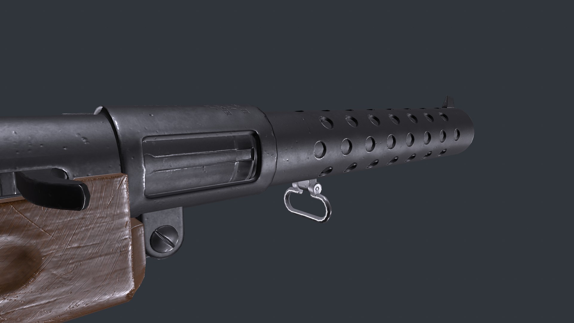 3D MP 28 Submachine Gun Low-poly PBR - TurboSquid 2080080