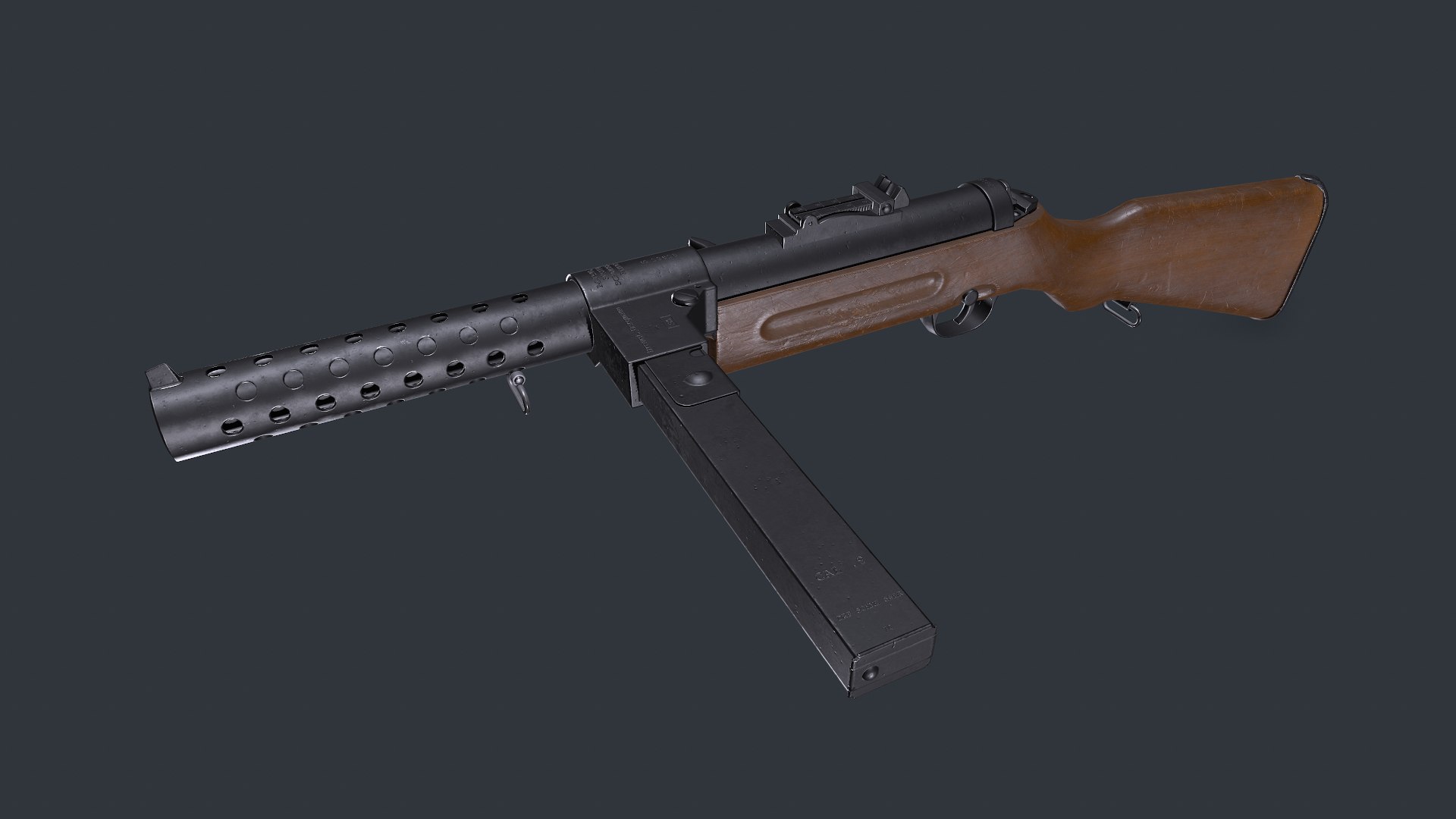 3D MP 28 Submachine Gun Low-poly PBR - TurboSquid 2080080