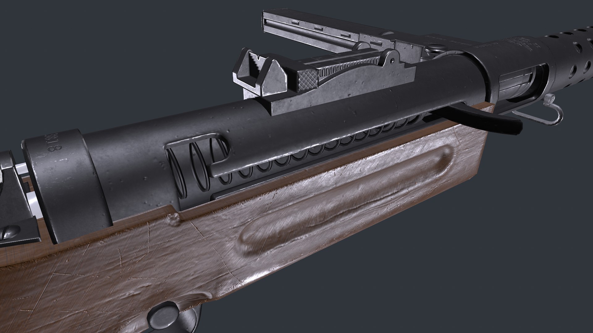 3D MP 28 Submachine Gun Low-poly PBR - TurboSquid 2080080