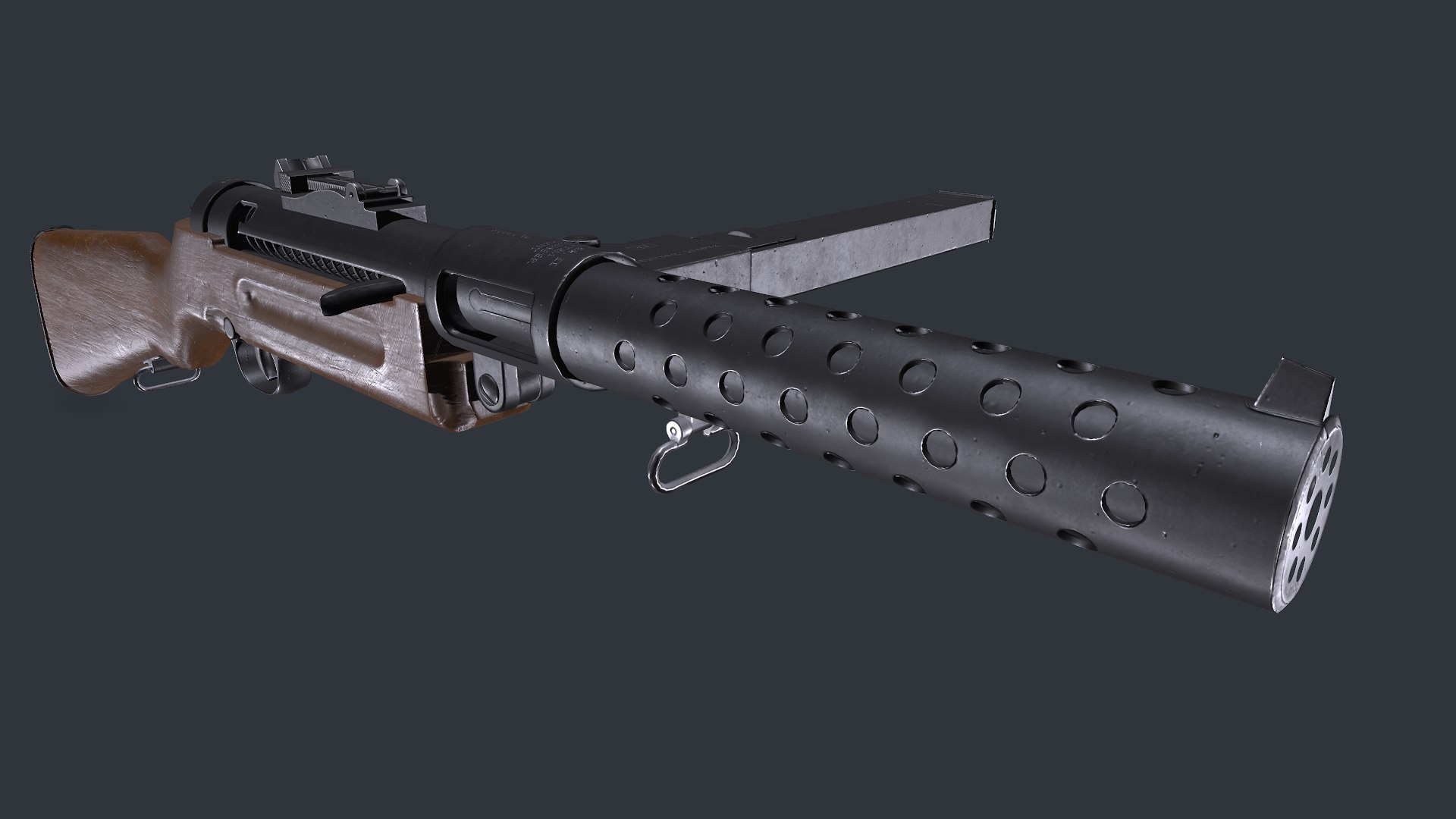 3D MP 28 Submachine Gun Low-poly PBR - TurboSquid 2080080
