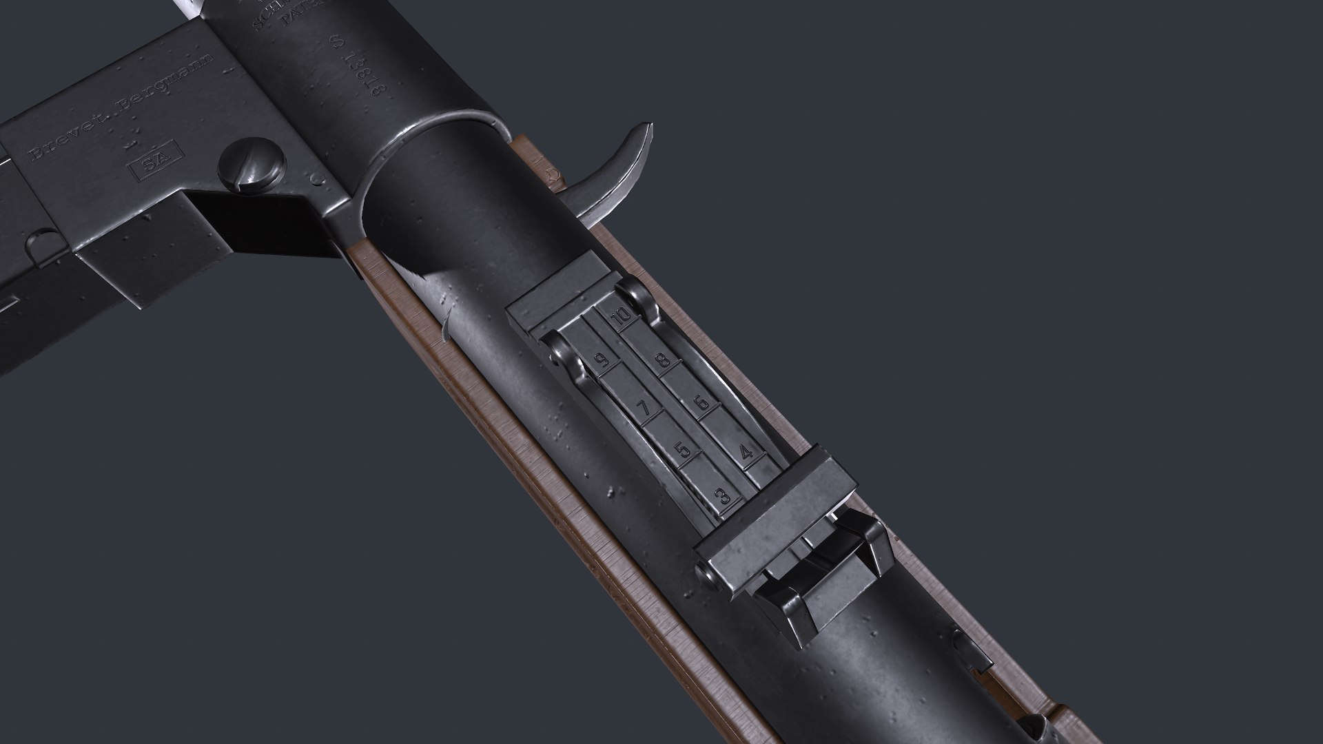 3D MP 28 Submachine Gun Low-poly PBR - TurboSquid 2080080