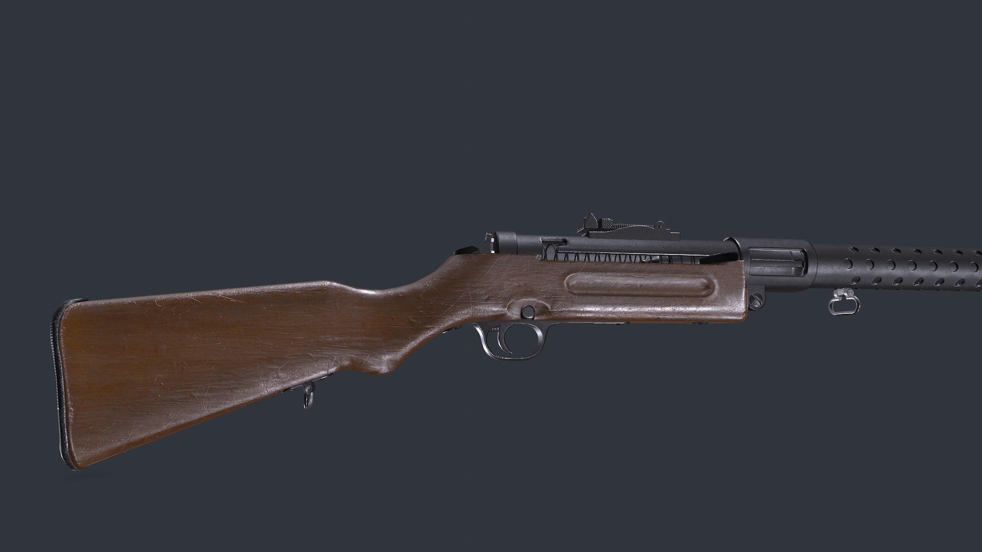3D MP 28 Submachine Gun Low-poly PBR - TurboSquid 2080080