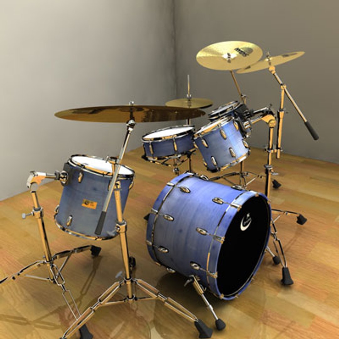 Adjustable Drum Set 3d Model