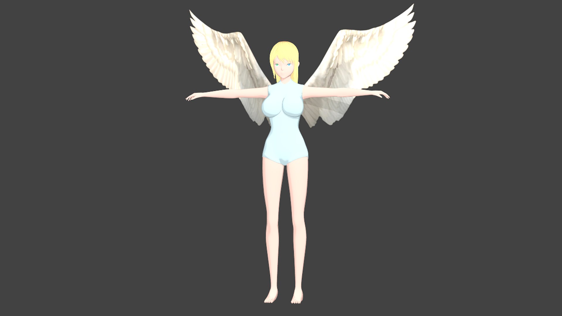 Big Breast Blue Angel 3D Model - TurboSquid 1220036