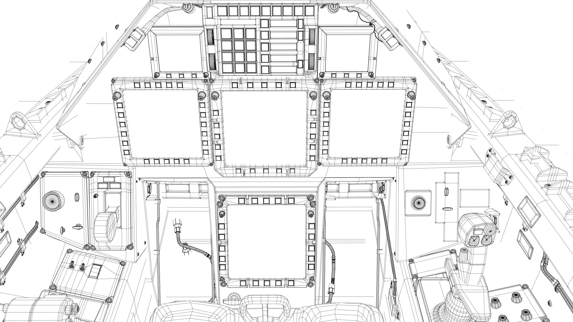 F-22 RAPTOR - Realistic Cockpit Interior REALTIME 3D Model - TurboSquid ...