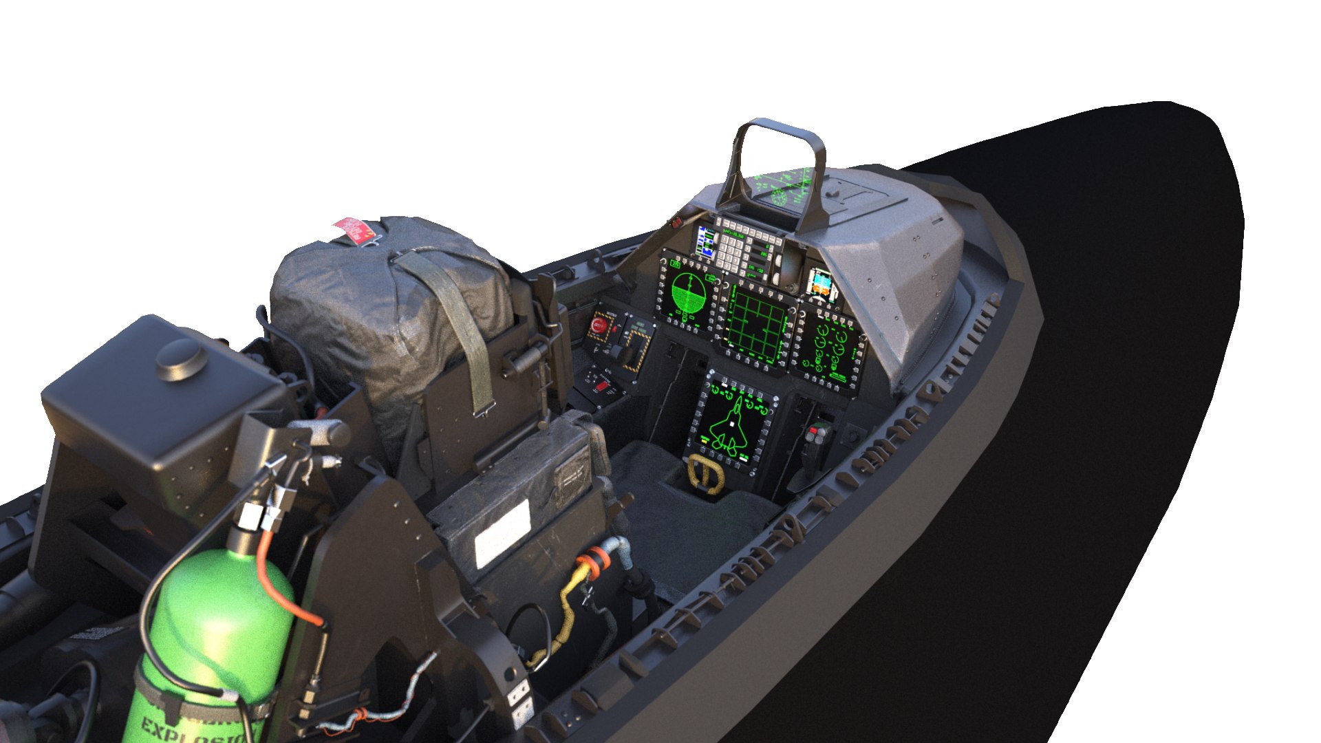F-22 RAPTOR - Realistic Cockpit Interior REALTIME 3D Model - TurboSquid ...