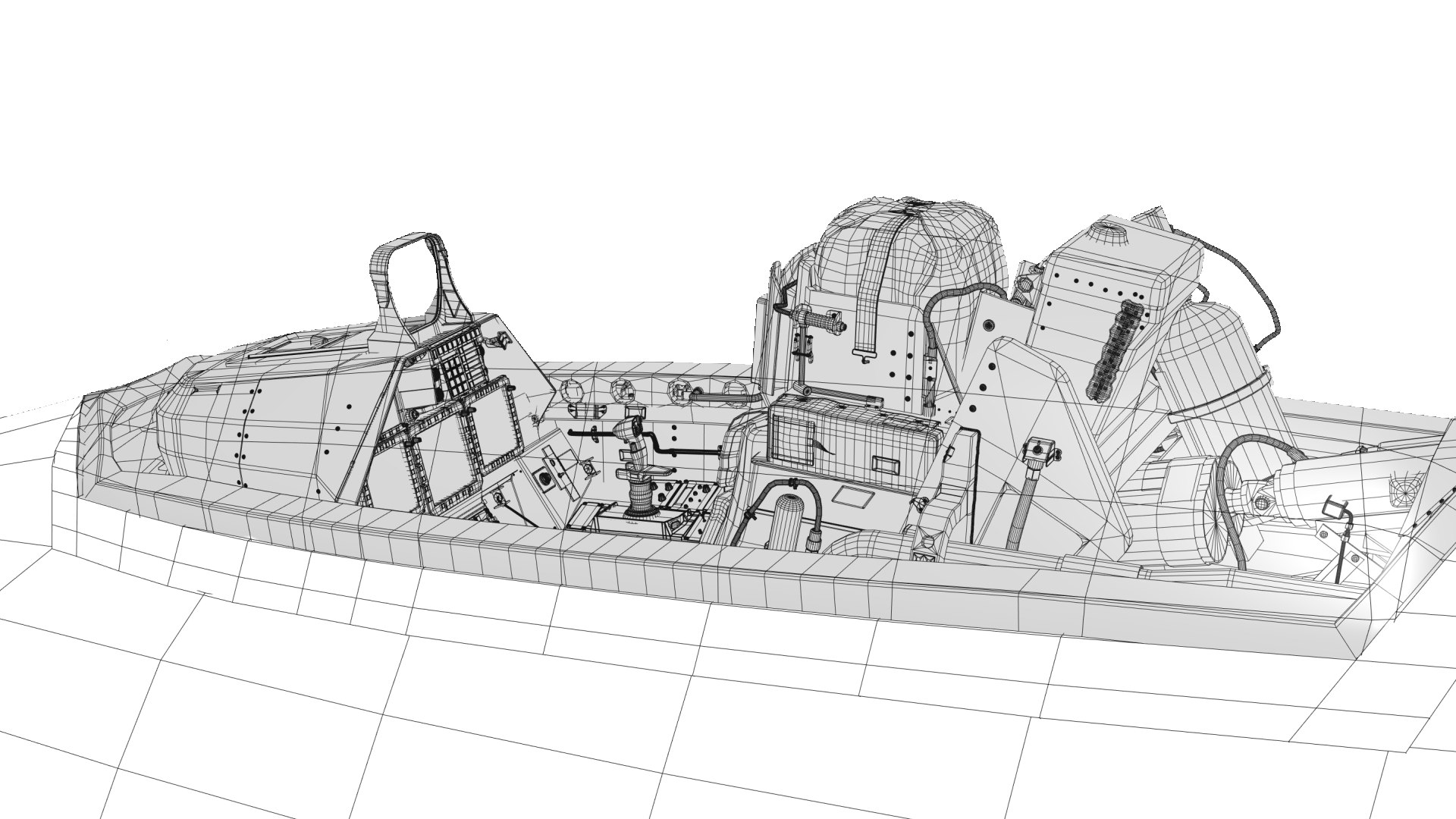 F-22 RAPTOR - Realistic Cockpit Interior REALTIME 3D Model - TurboSquid ...