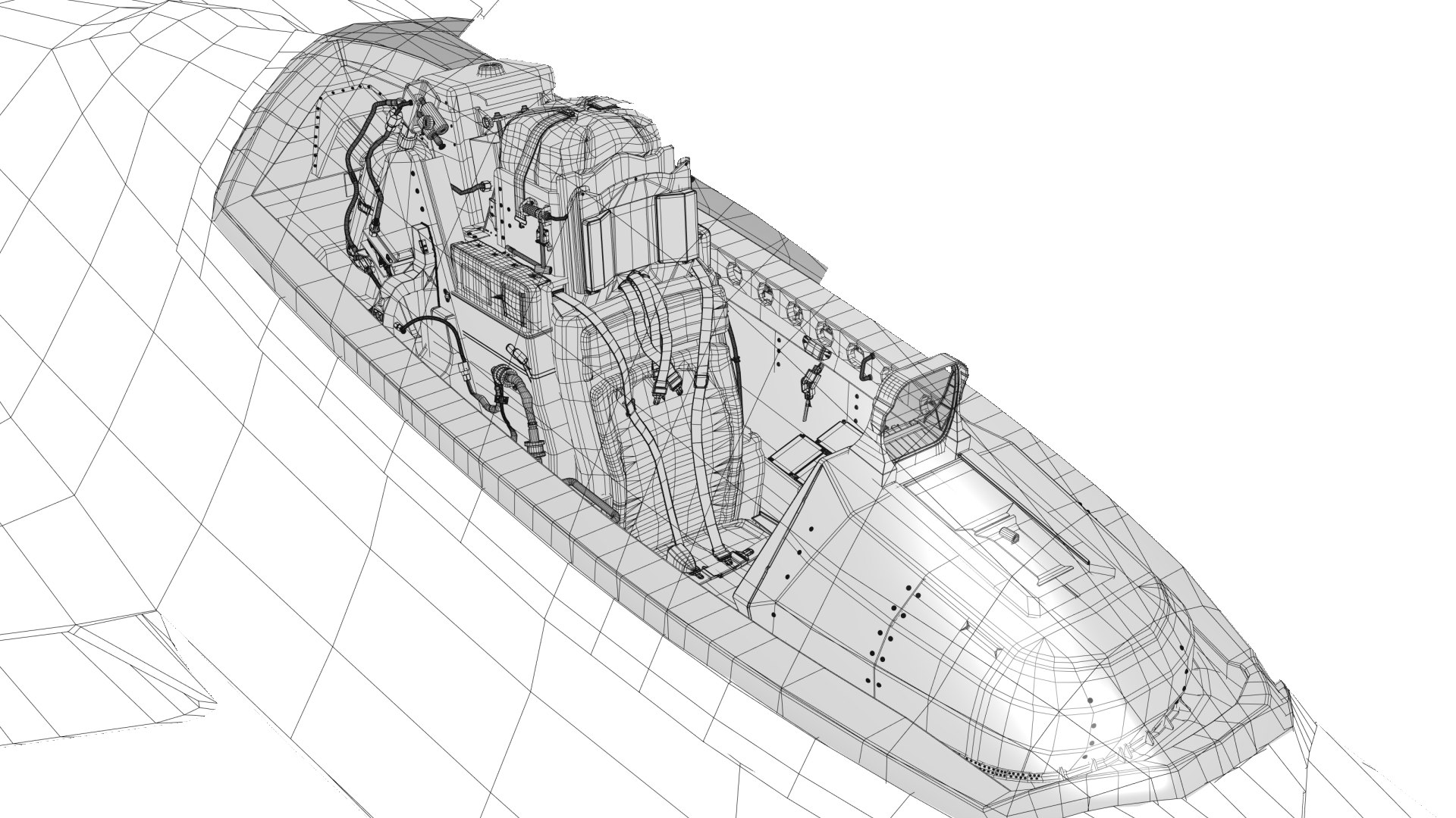 F-22 RAPTOR - Realistic Cockpit Interior REALTIME 3D Model - TurboSquid ...
