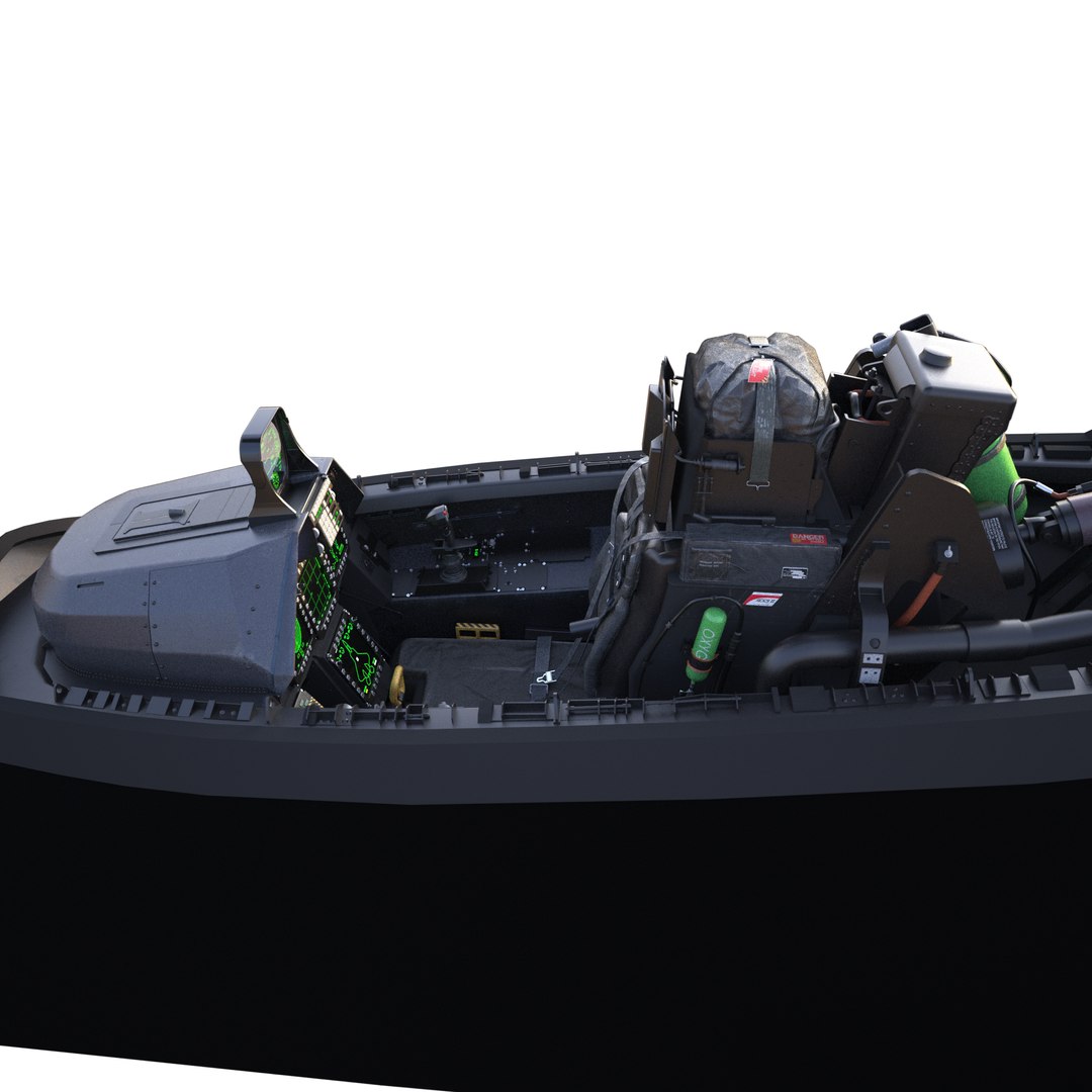 F-22 RAPTOR - Realistic Cockpit Interior REALTIME 3D Model - TurboSquid ...
