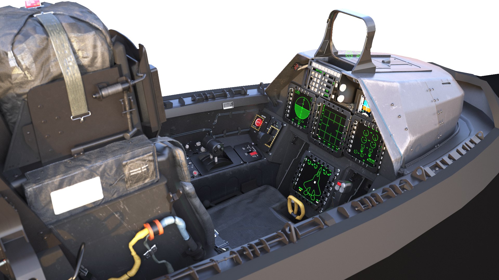 F-22 RAPTOR - Realistic Cockpit Interior REALTIME 3D Model - TurboSquid ...