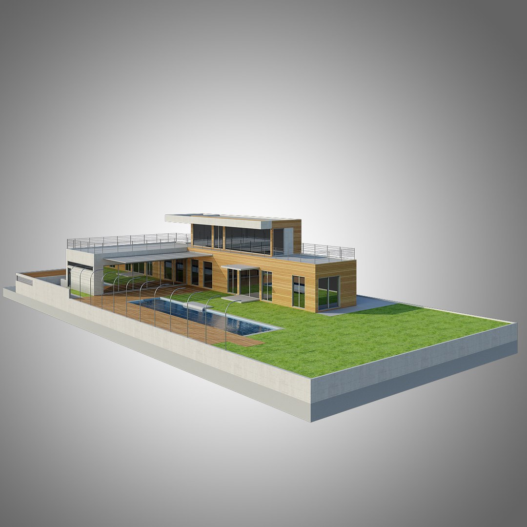 Pool House 3d Fbx