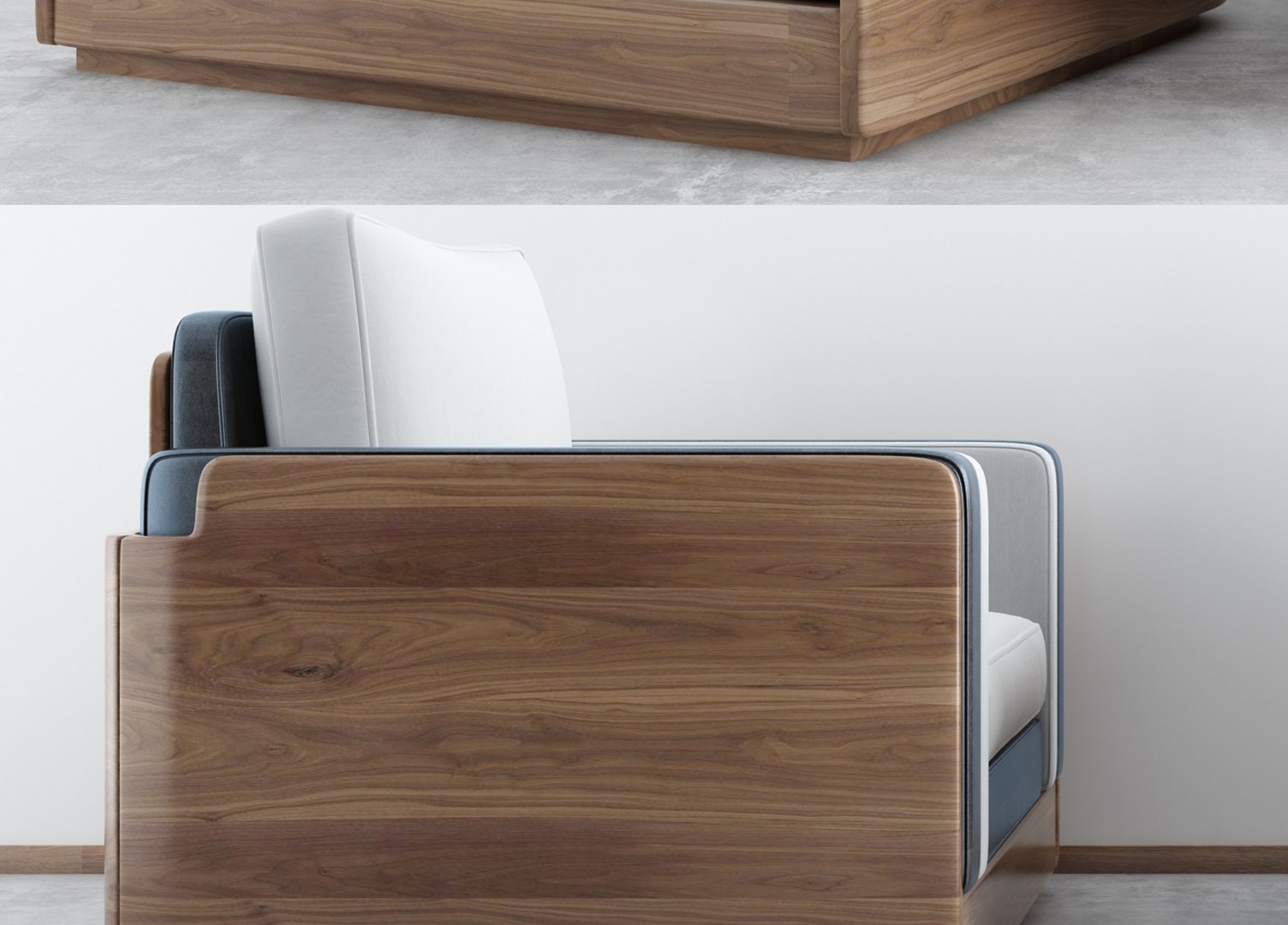 Modern single person sofa model model - TurboSquid 2057734